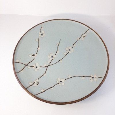 Grand assiette japonaise bleue ciel